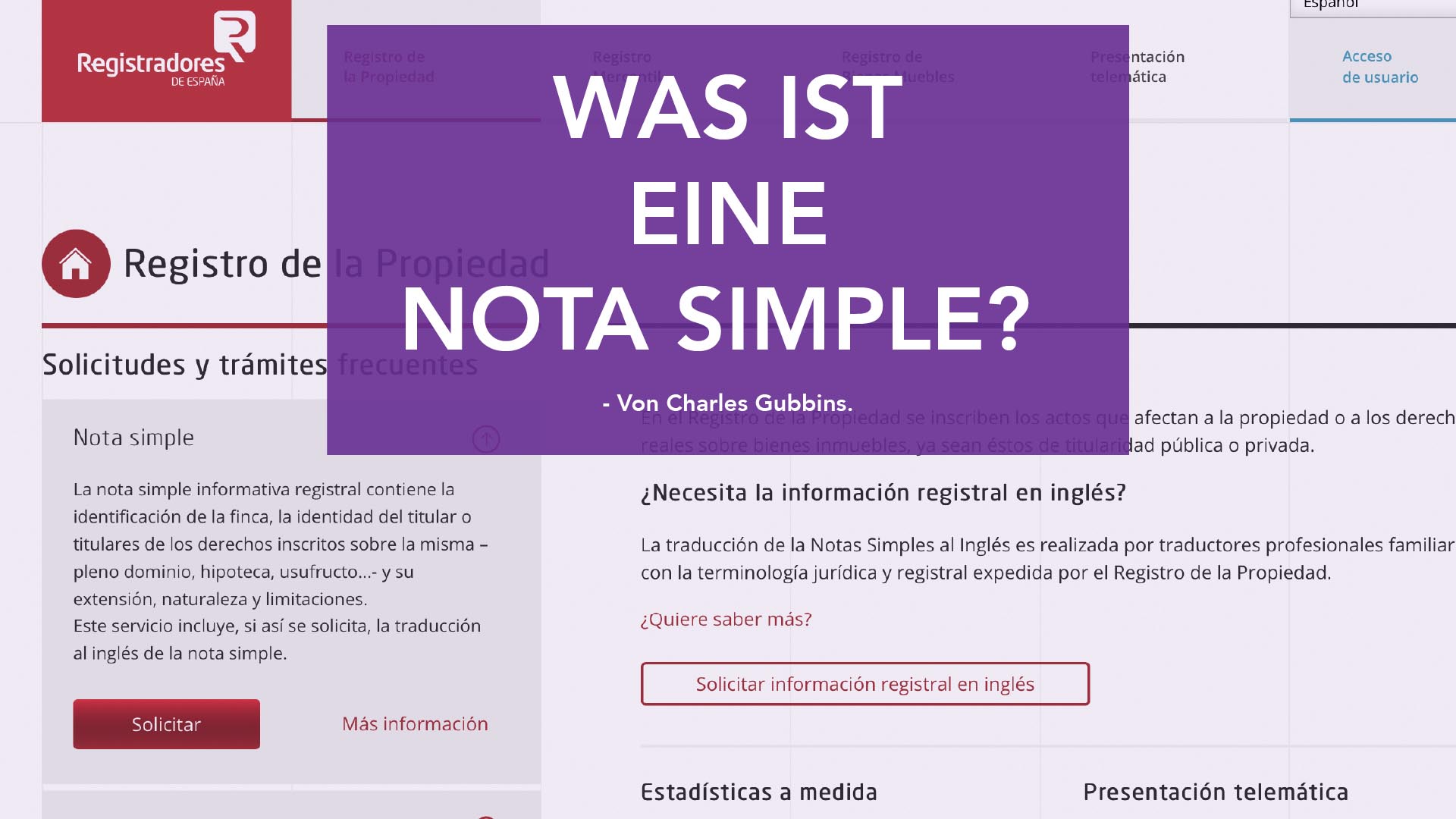 Was ist eine Nota Simple? - Noll Sotogrande Real Estate